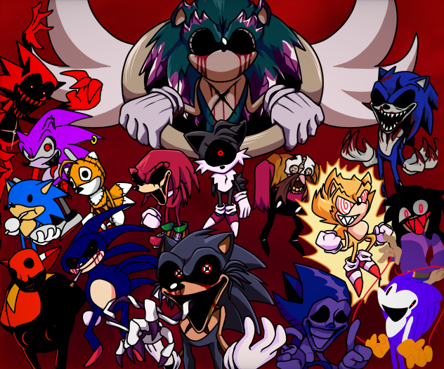 vs.sonic.exe art - ibisPaint