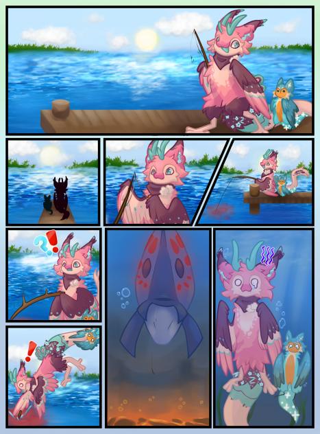 howltar fishing comic - ibisPaint