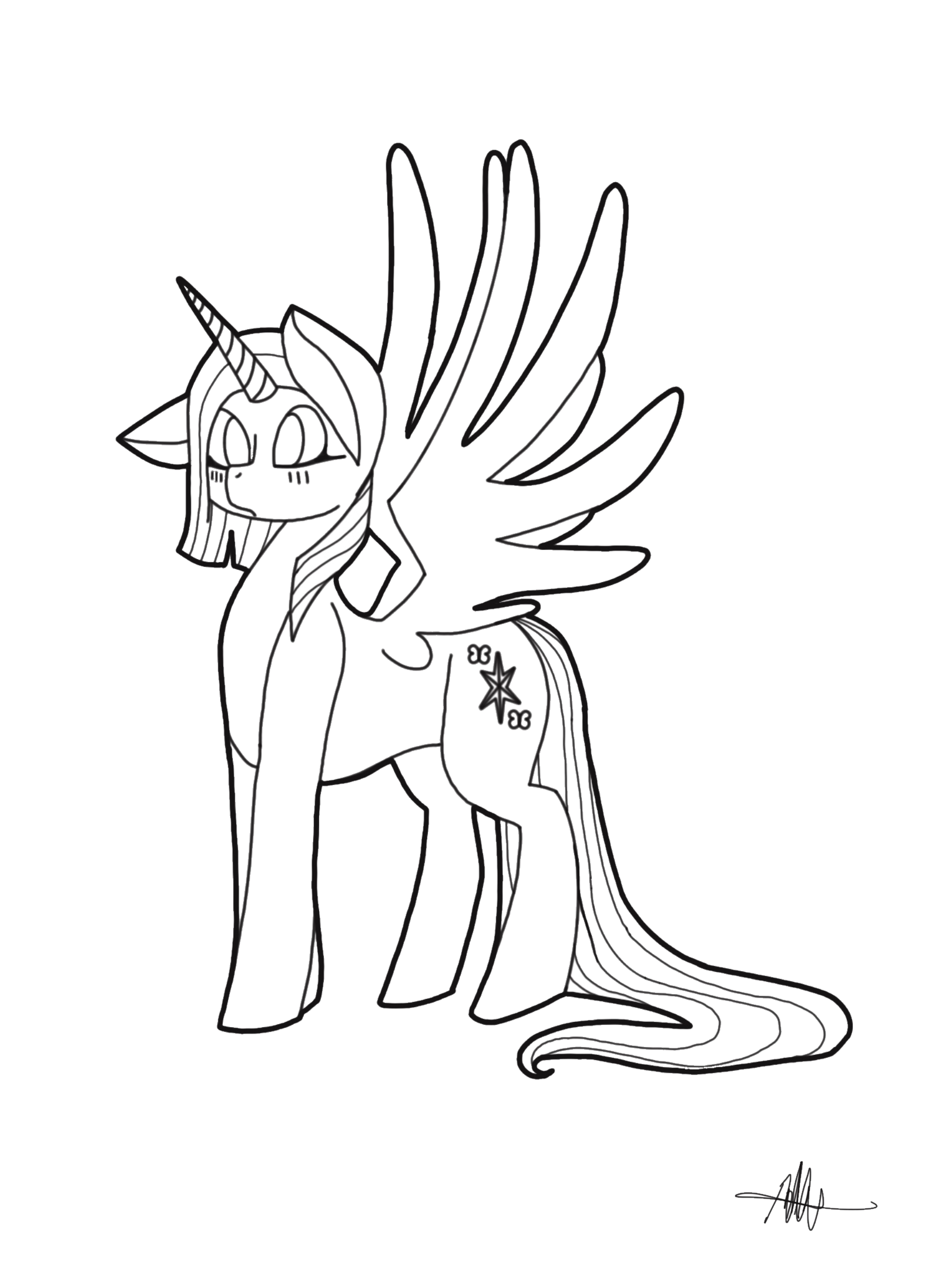 Flutter Sparkle lineart - ibisPaint