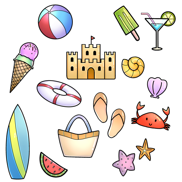 Beach stickers - ibisPaint