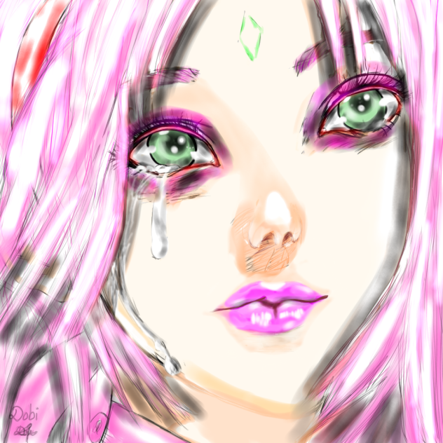 Make up and tears - ibisPaint