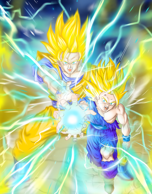 Goku and Gohan - ibisPaint
