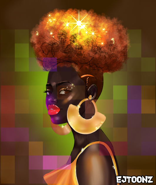 the golden afro - ibisPaint