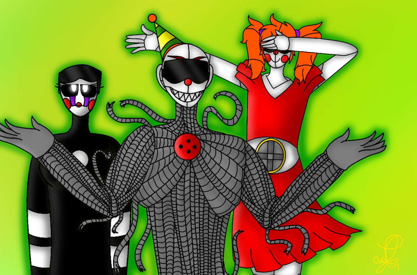 the fnaf clown trio - ibisPaint