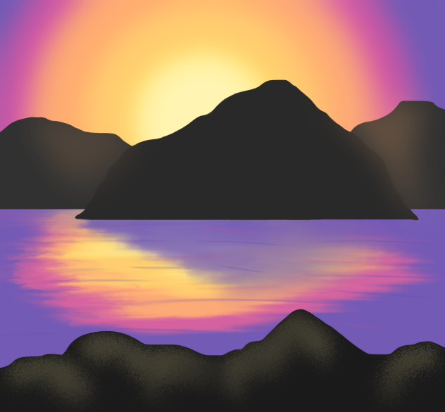 Mountain Sunset - ibisPaint