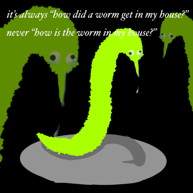 worm on a string - sad wurm feelz - ibisPaint