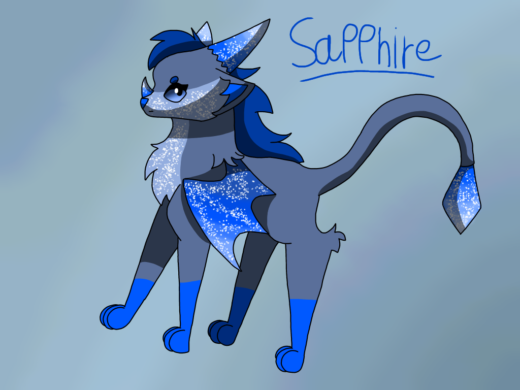 Dragons, Gem Dragon, Sapphire. - ibisPaint