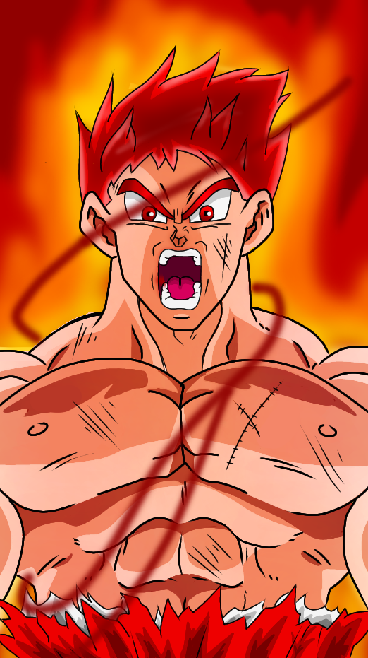 Ryan ssj fire red_atualizado - ibisPaint