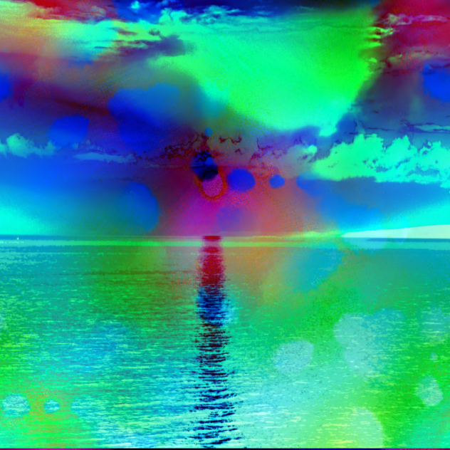 Céu iluminado à noite - ibisPaint