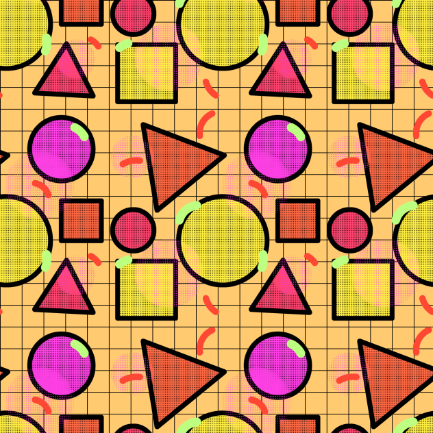 Retro pop pattern 3 a - ibisPaint