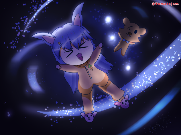 Bunny in space - ibisPaint