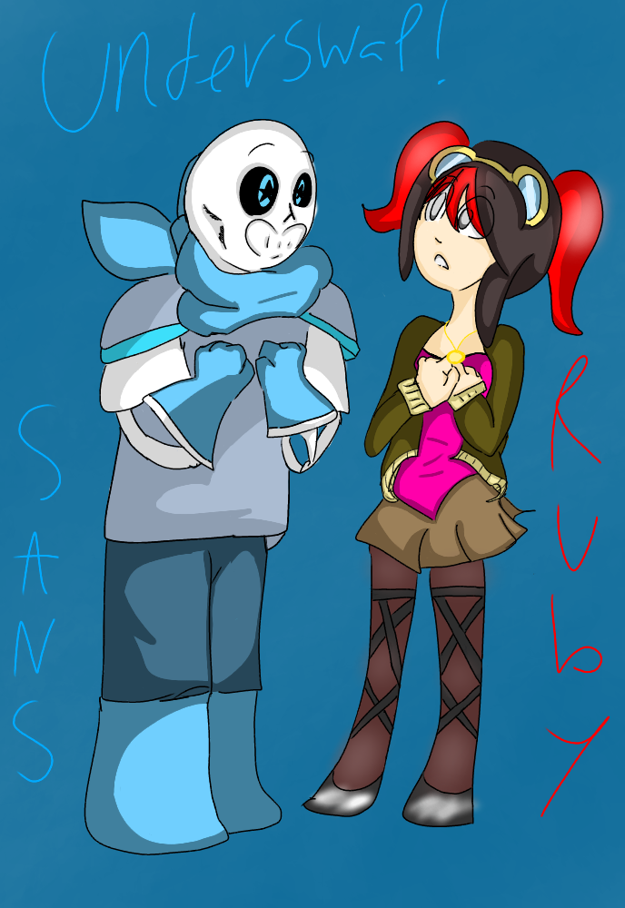 Underswap sans and ruby - ibisPaint