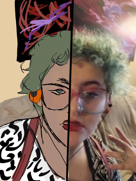 me in my art style vs me irl - ibisPaint