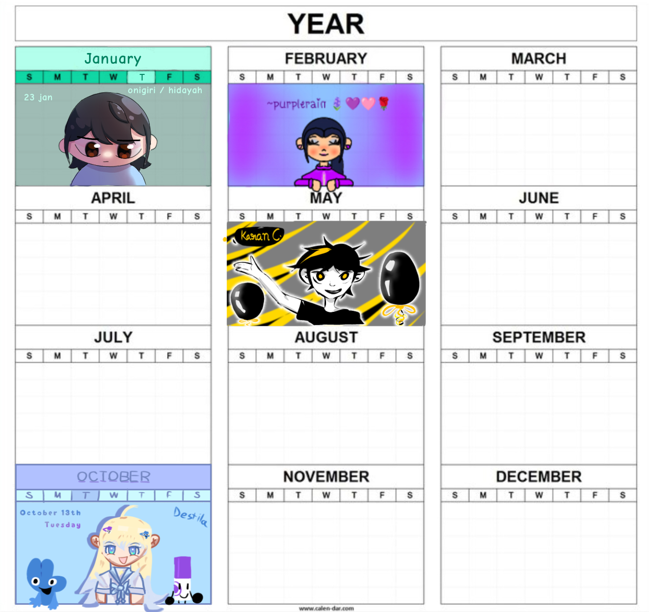 b'day collab ( January ) - ibisPaint