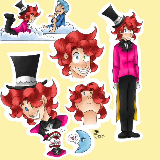 Caine (humanized) & Moon - ibisPaint