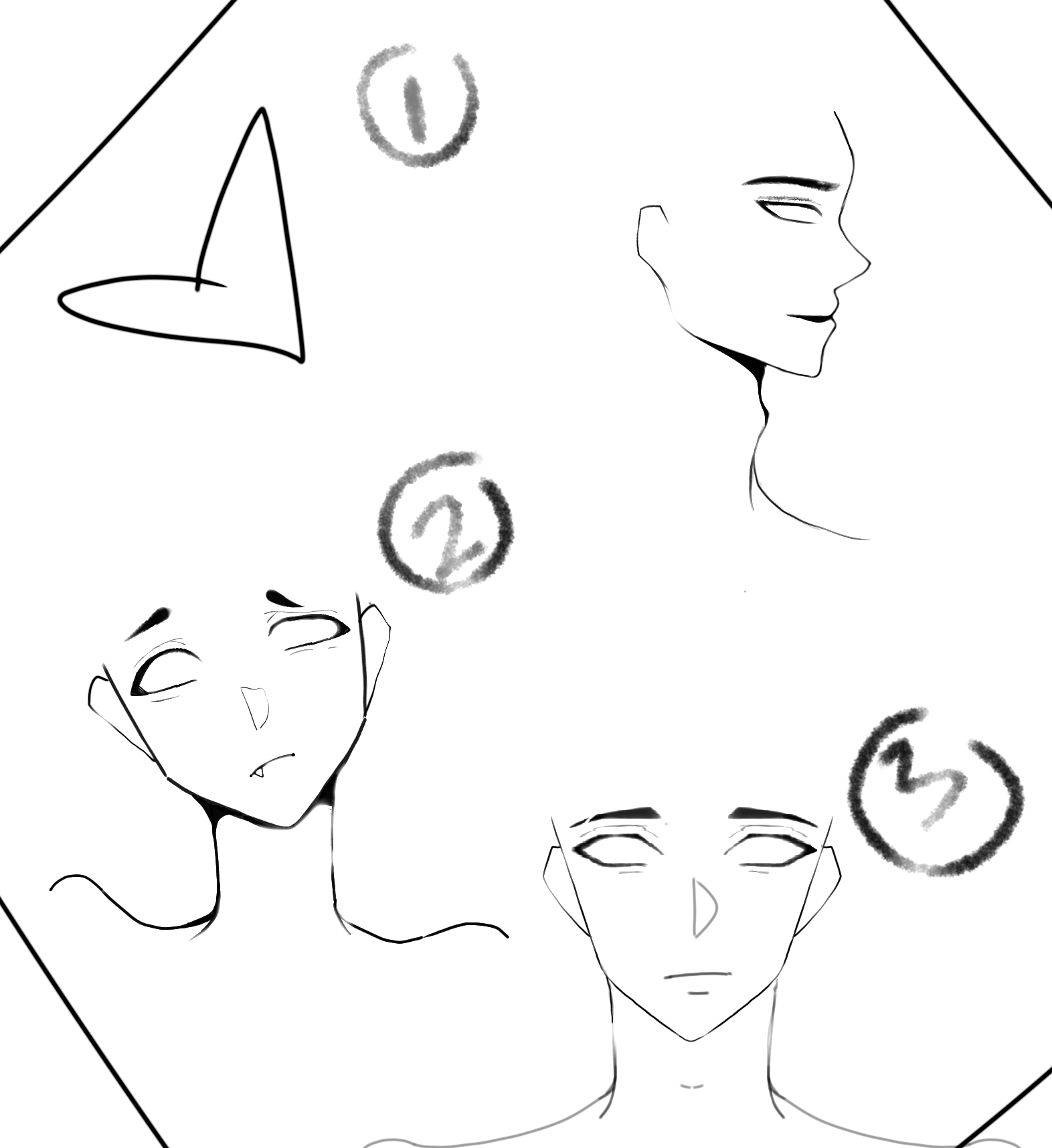 shoulder × face, tutorial ver2(male) - ibisPaint