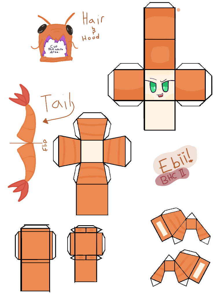 Ebi!-BHC as papercraft! - ibisPaint