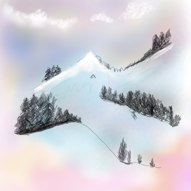 Switzerland winter Mountain - ibisPaint