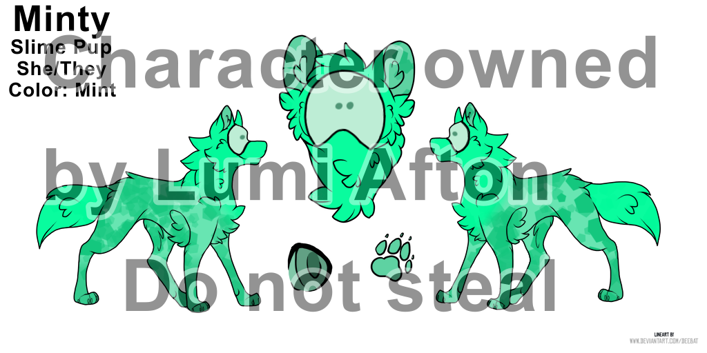 Mint Slime Pup OC - ibisPaint