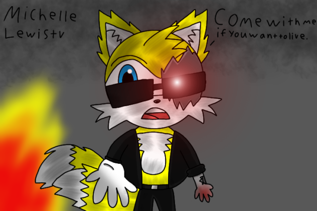 Movie Tails as T-800 for Terminator - ibisPaint