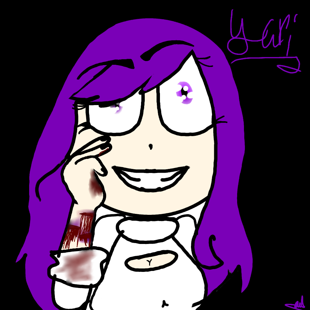 Yuri with cut showing speedpaint (DDLC) - ibisPaint