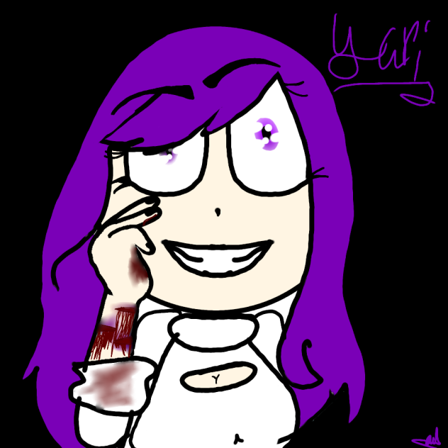 Yuri with cut showing speedpaint (DDLC) - ibisPaint