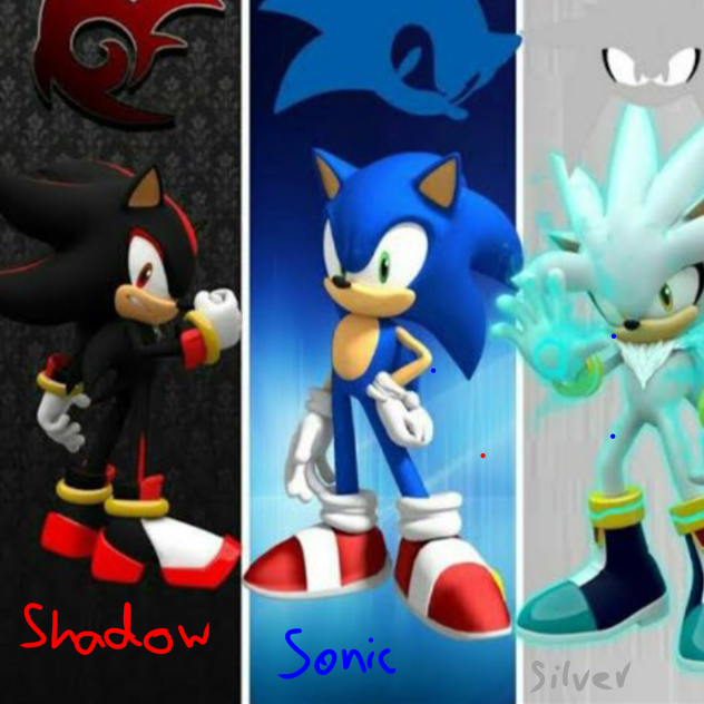 SONIC WITH SHADOW WITH SILVER - ibisPaint