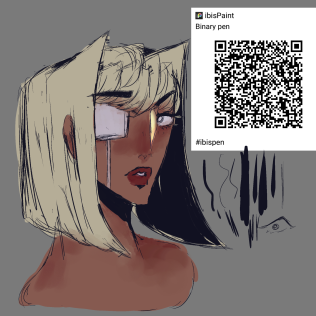 mock binary pen download qr! - ibisPaint