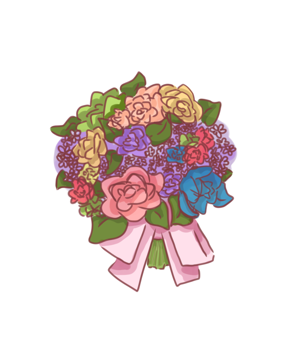wedding roses - ibisPaint