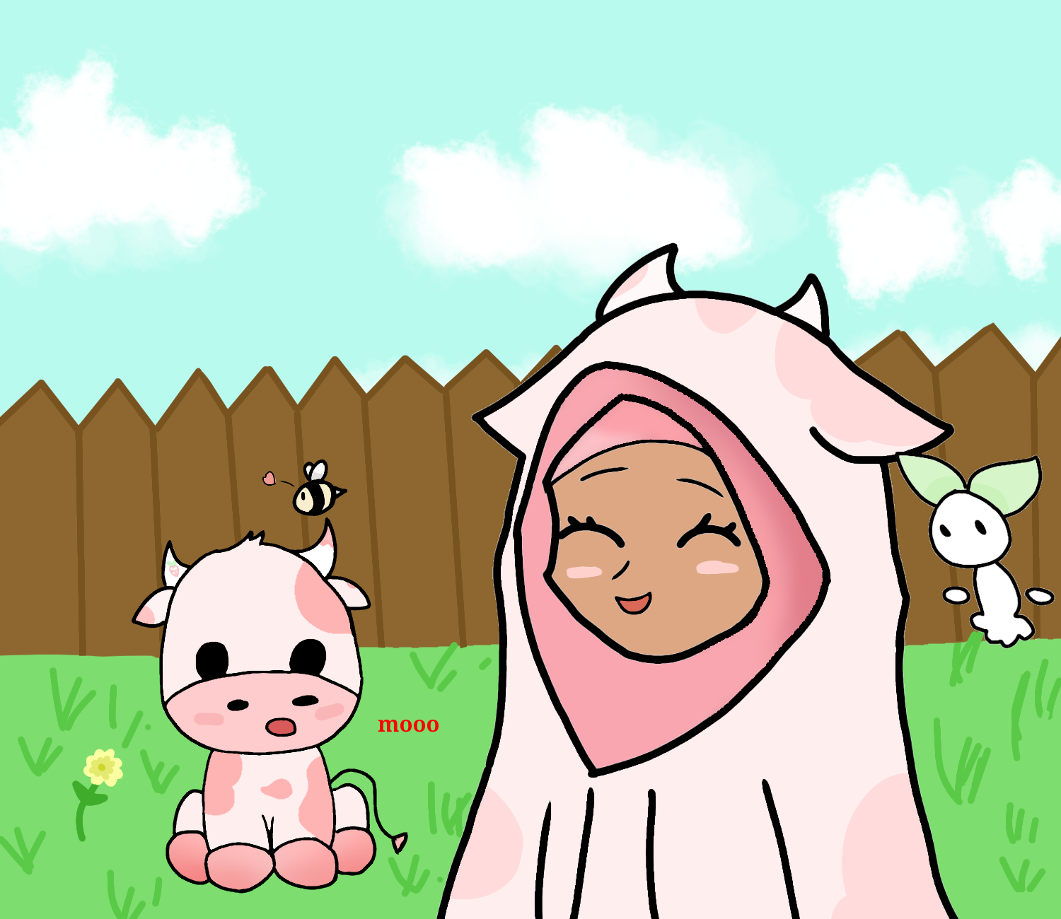 Strawberry cow 🐮🍓 Draw for Balqis - ibisPaint