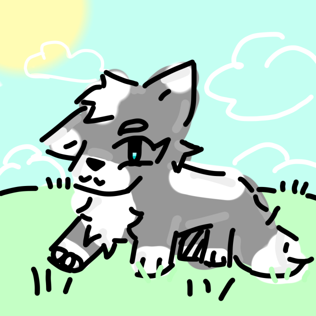 Wolf walking round - ibisPaint