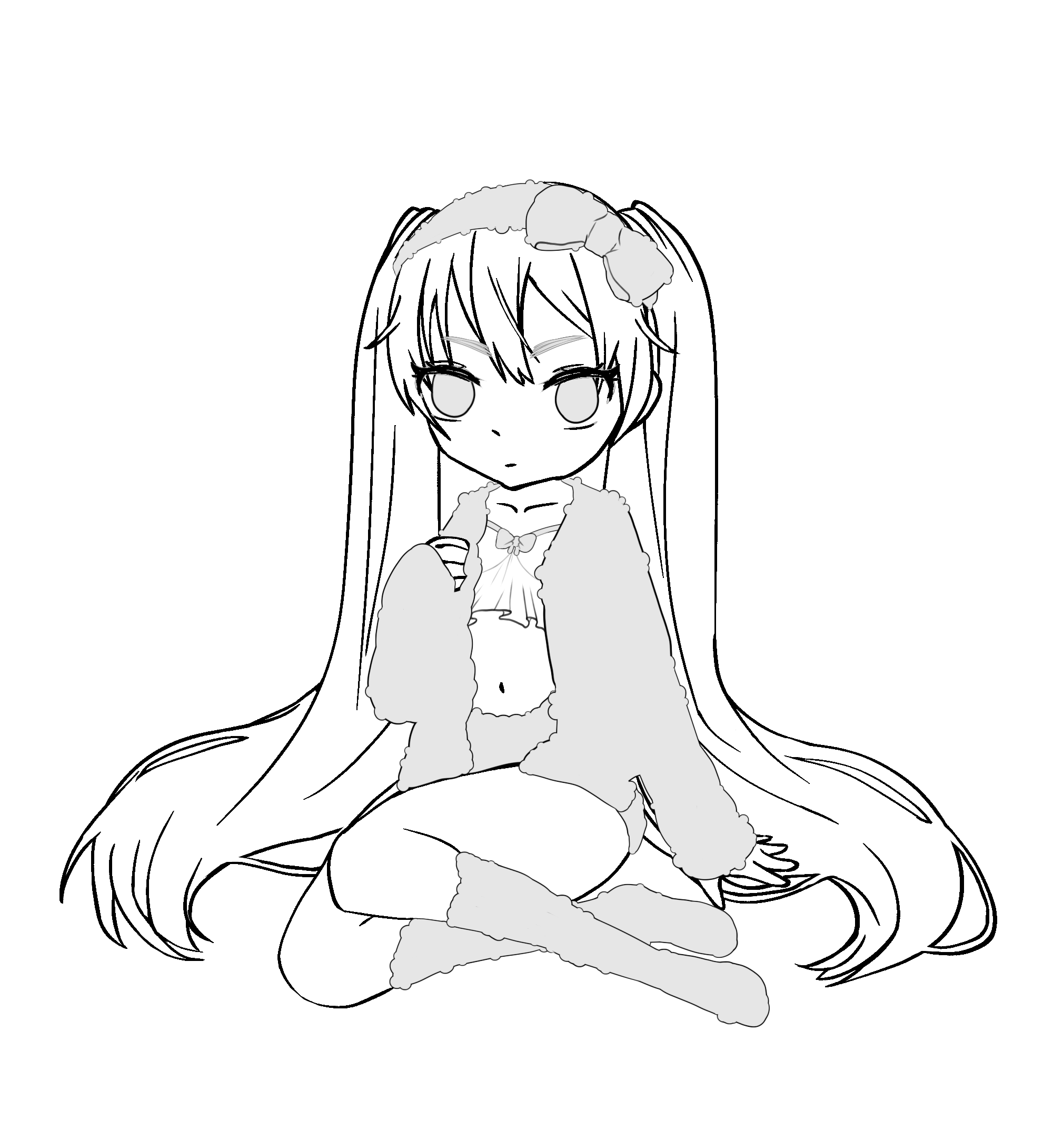 Miku lineart≈ - ibisPaint