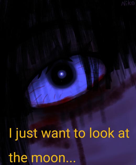 eu apenas quero olhar para a lua 🌙 - ibisPaint
