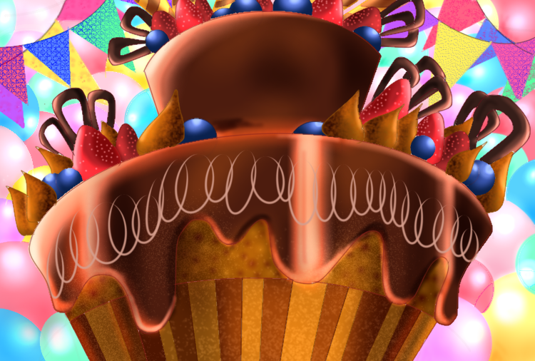 Happy Chocolate Birthday背景 - ibisPaint