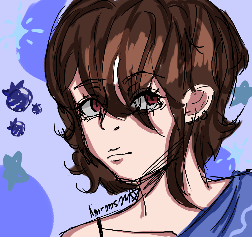 Art practice!! Blueberry girl 🫐🫐 - ibisPaint