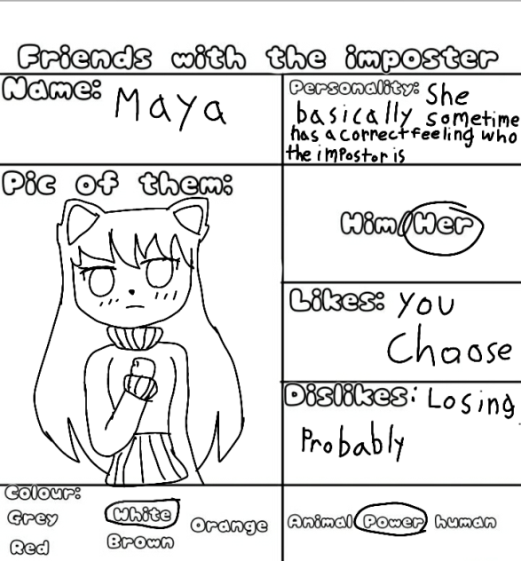 Friends with an impostor - white - ibisPaint