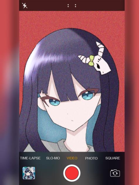 ragazza blu viola - ibisPaint