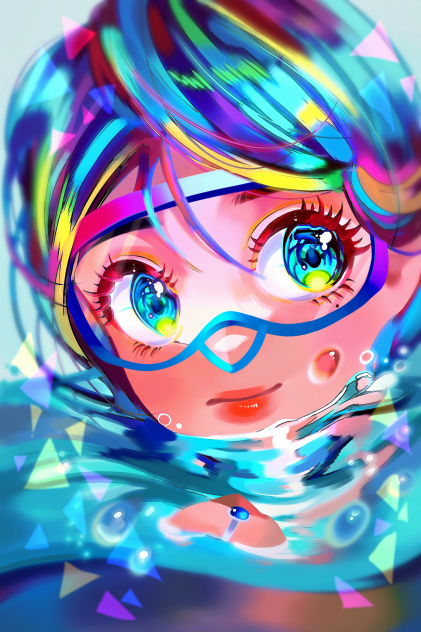 The colourful ocean - ibisPaint