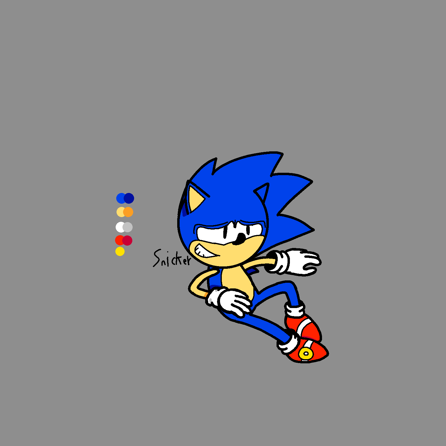 sonic in new artstyle - ibisPaint