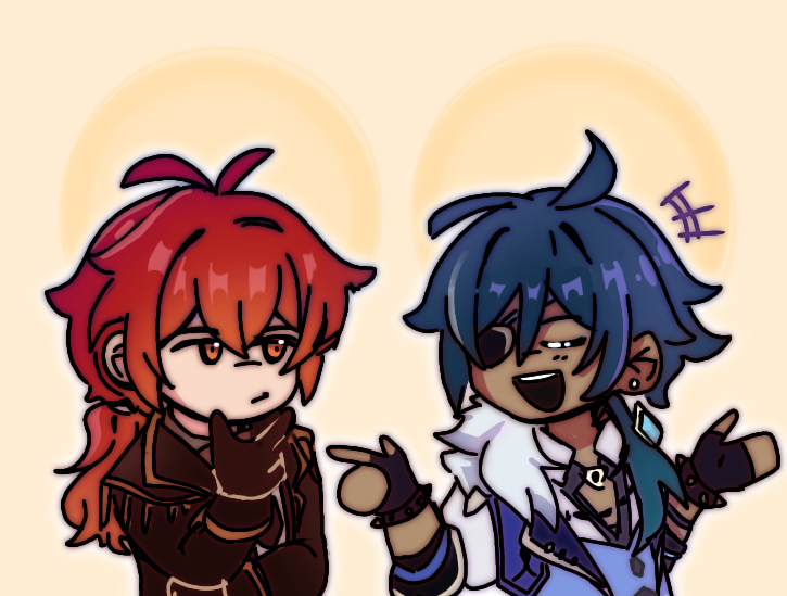 two bros talking - ibisPaint