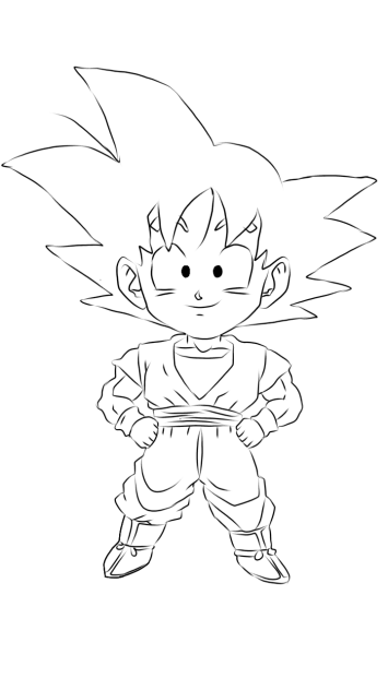 Drawing Goku Chibi - ibisPaint