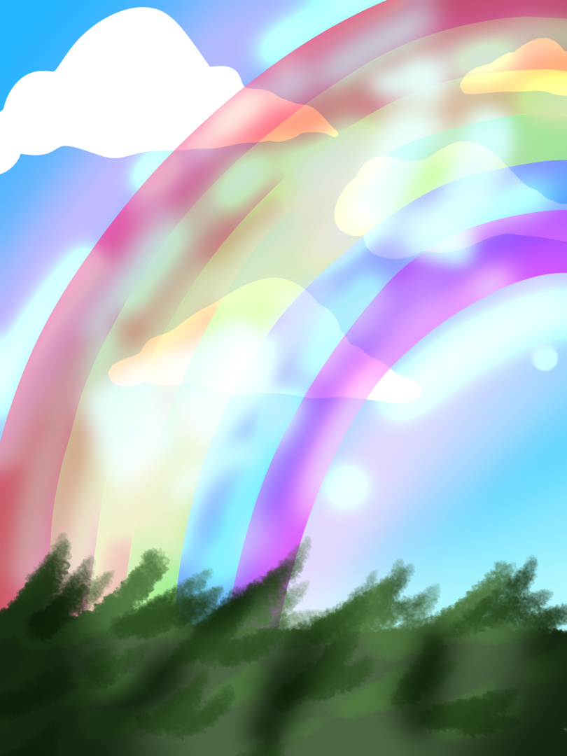 Shiny rainbow background - ibisPaint