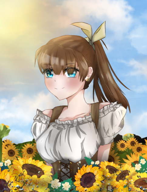 sunflower girl 🌻 - ibisPaint