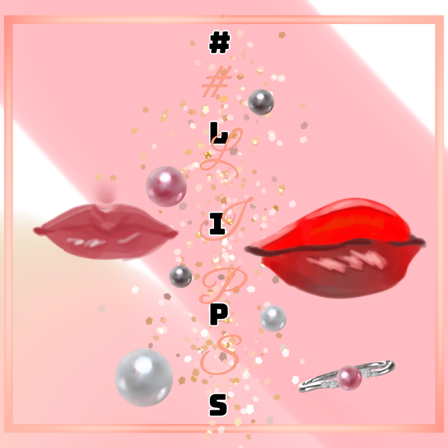 pink lips and pearl - ibisPaint