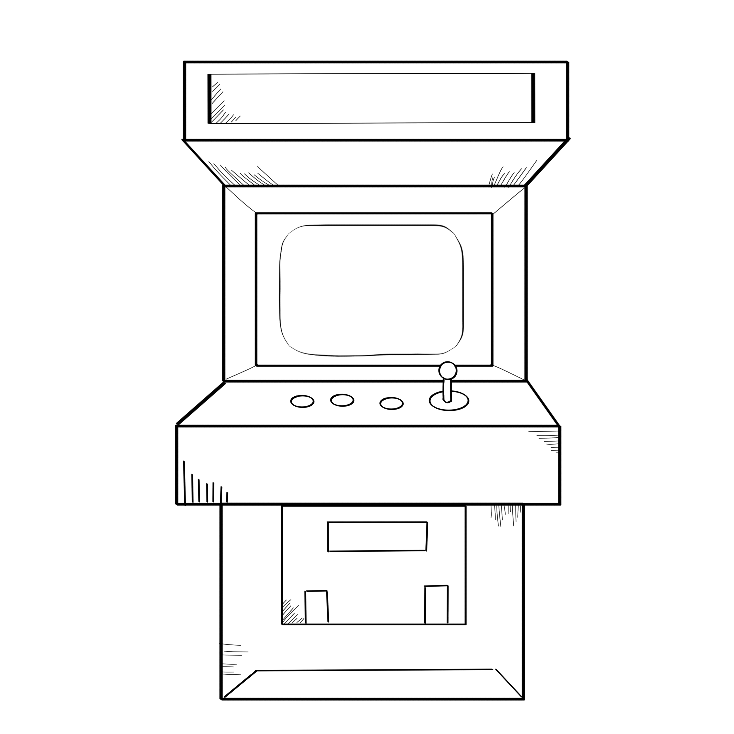 retro arcade lineart 2d - ibisPaint