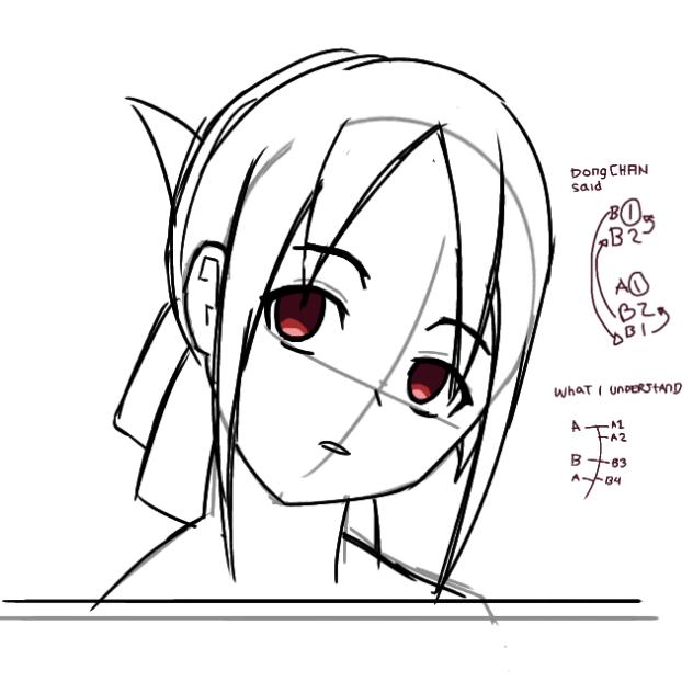 blinking kaguya - animation study - ibisPaint