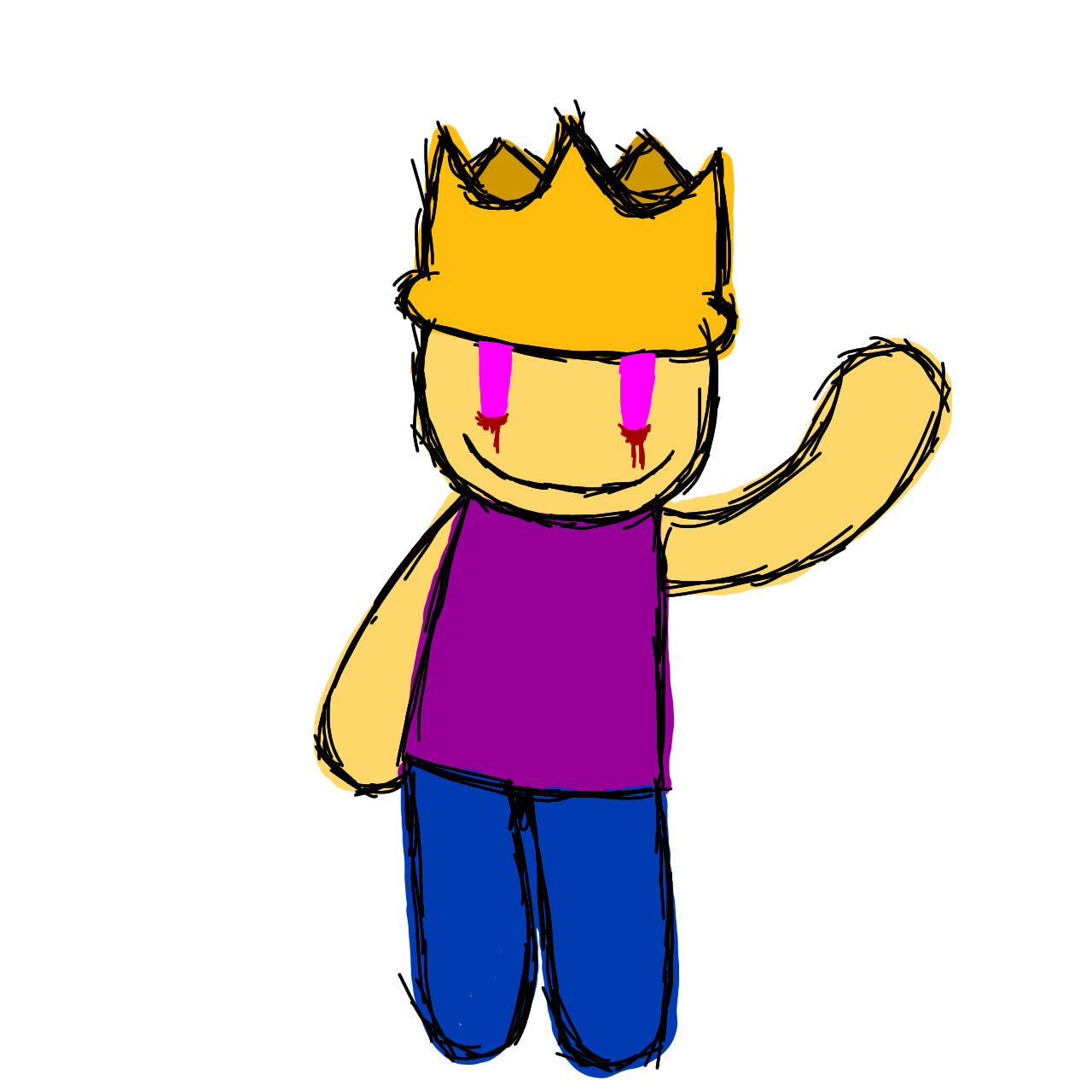 its nooby! hes waving hi wave back - ibisPaint