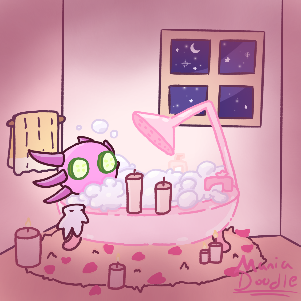 Kinito takes a bath 🛁🫧🐟 (REMASTERED) - ibisPaint