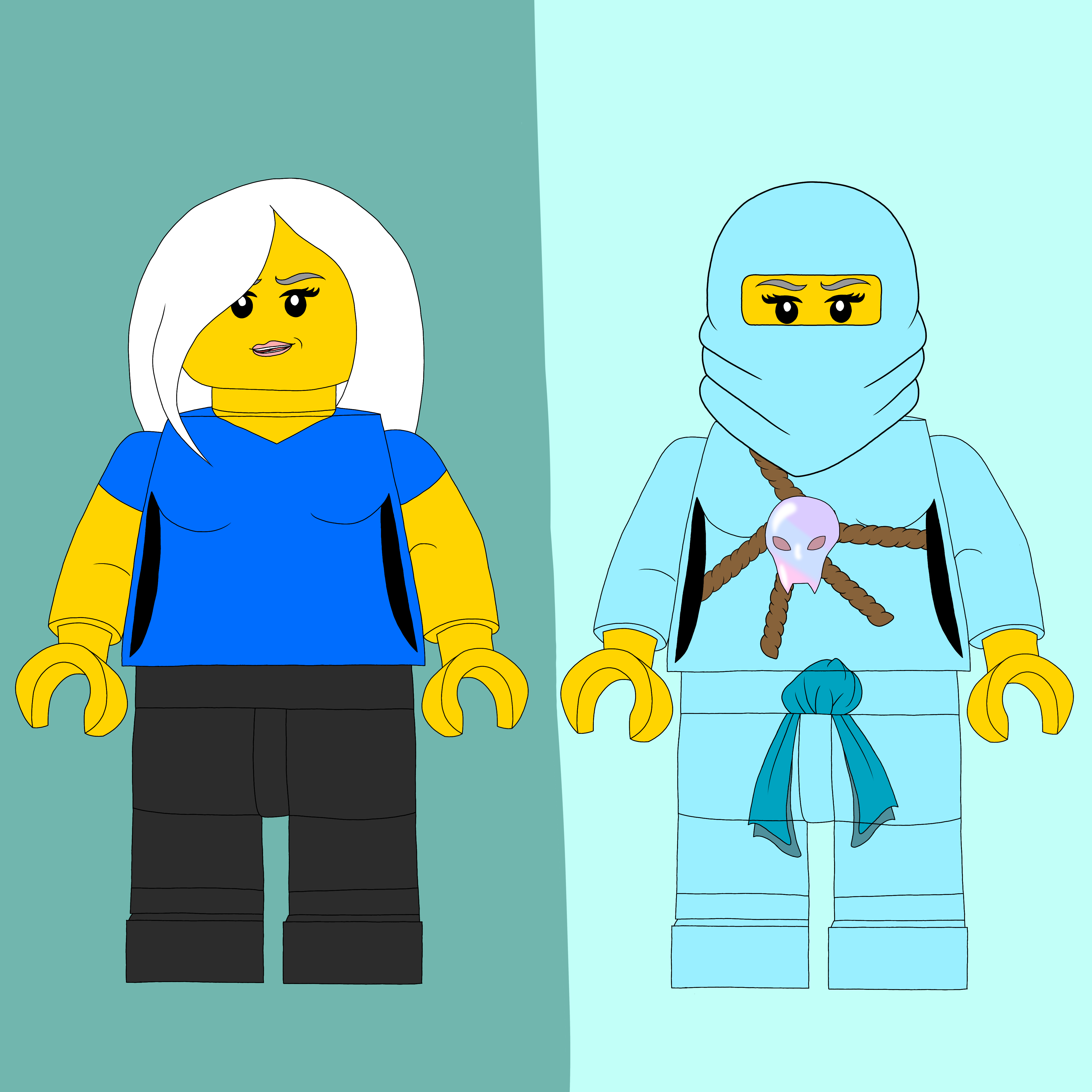 IceHeart as a Lego ninja - ibisPaint