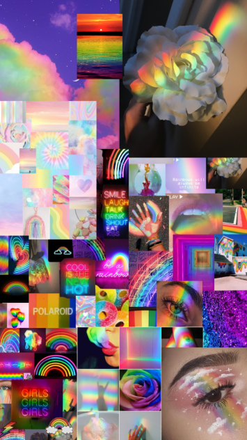 rainbow aesthetic wallpaper - ibisPaint